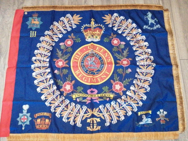 THE QUEEN'S REGIMENT 3rd Battalion Regimental Colours flag £33.00 ...