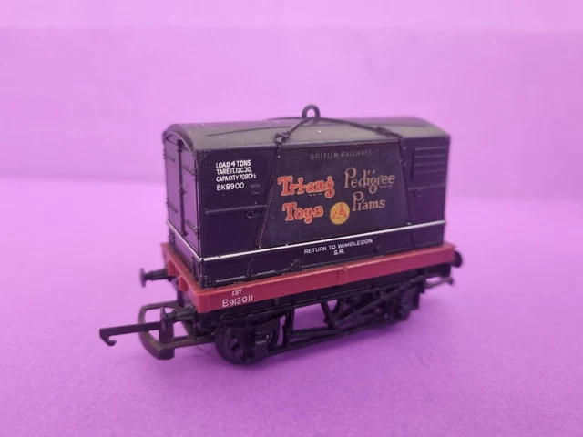 TRIANG R561 - TRIANG TOYS/PEDIGREE PRAMS 13 t CONTAINER WAGON (UNBOXED ...