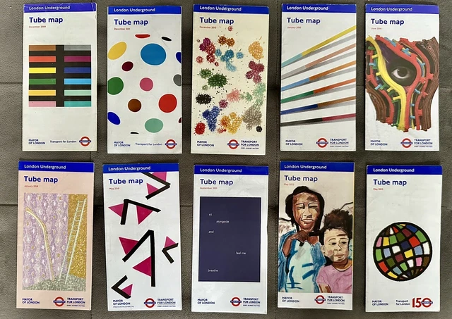COLLECTION OF LONDON Underground Tube Maps £5.00 - PicClick UK