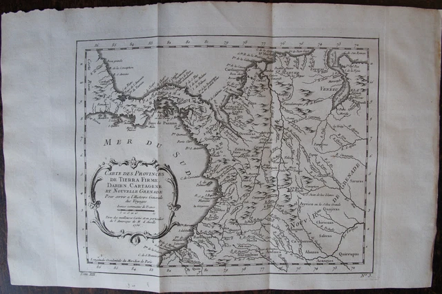 MAP OF THE Provinces Of Terra Firm Darien Cartagena And New Grenade ...