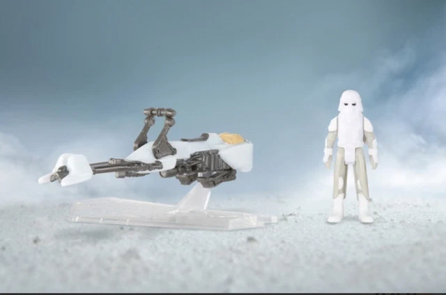 STAR WARS MICRO Galaxy Squadron Series 3 Snow Trooper- Imperial Speeder ...
