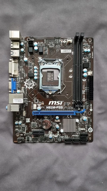 MSI H81M-P33 MILITARY Class 4 Motherboard £30.00 - PicClick UK