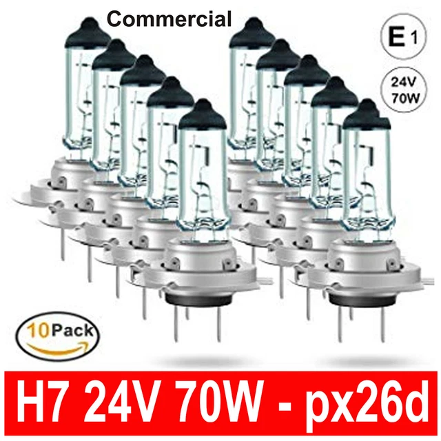 10 X H7 499A Halogen Headlamp Headlight Truck Lorry Bulb 24v 70w PX26d ...
