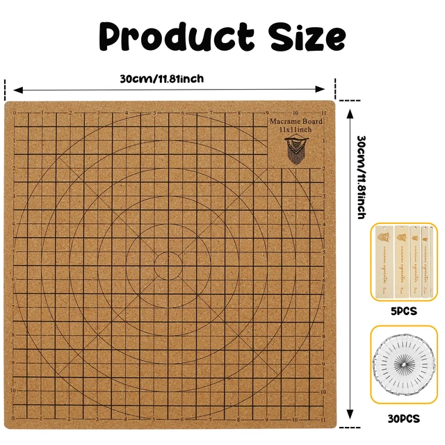 MACRAME BOARD WITH Grids 12x12inch Double Side Macrame Project Board☾ £ ...