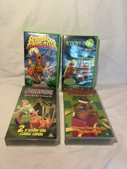 4 SCOOBY DOO VHS Tapes. Green Case. Zombie Island. Movie Mummy Too ...
