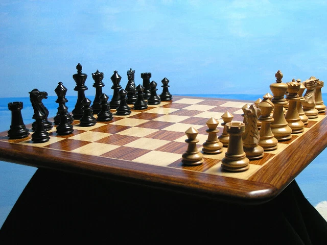 The Bara Ebonised Chess Pieces Chessbaron Premier Chess Products £99 2823