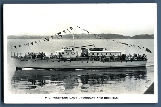 RPPC REAL PHOTO MV Western Lady Torquay & Brixham Vintage Postcard #29 ...