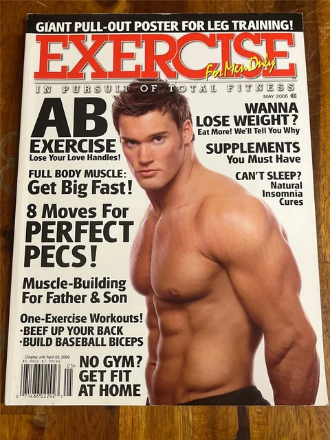 EXERCISE FOR MEN ONLY bodybuilding muscle beefcake magazine 5-06 £11.33 ...