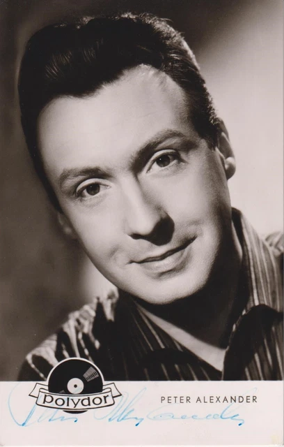 CARTOLINA PETER ALEXANDER originale autografa firmata Polydor anni 60 ...