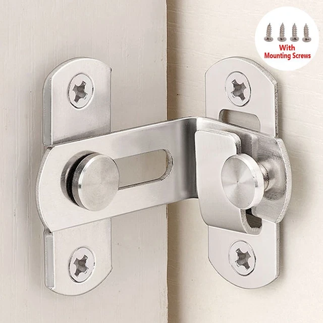 WINDOW RIGHT ANGLE Stainless Steel 90 Degree Barn Latch Door Hasp ...