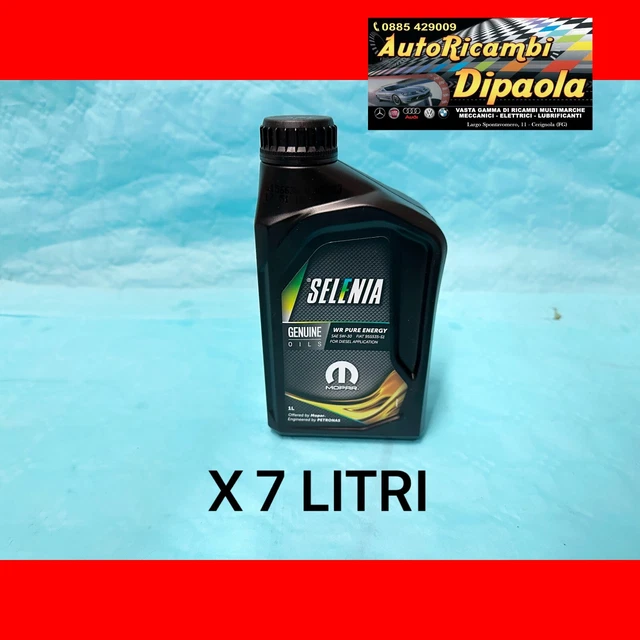 7 LITRE SELENIA Wr Pure Energy 5W30 Original Fiat Alfa Lancia 7L Engine ...