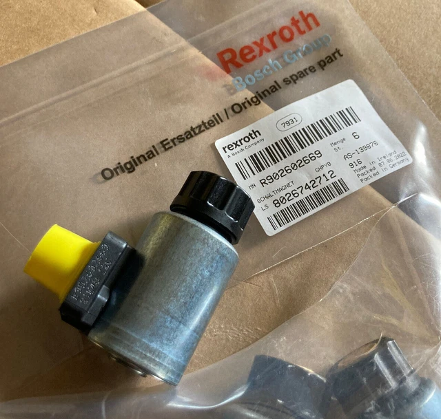 REXROTH SCHALTMAGNET 12V R902602669 Regelmagnet Solenoid Hydraulikpumpe ...