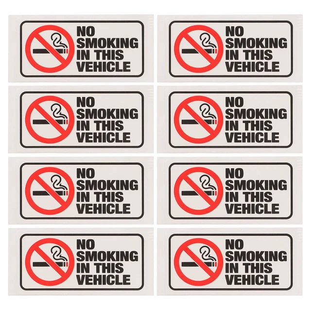8 PCSNO SMOKING Window Clings Non Sign Cigarette Decals for Vehicles ...