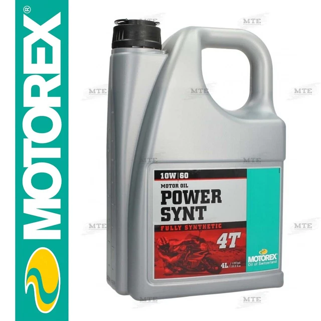 MOTOREX POWER SYNT 4T 10W/60 4l powersynt 10w60 vollsyntetisch JASO MA2 Motoröl EUR 73,99 ...