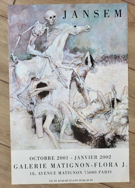 ANCIENNE AFFICHE D'ART old poster Jean JANSEM Paris 2002 galerie ...