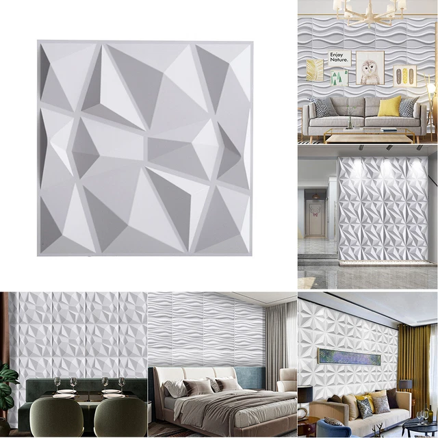 3D WALL PANELS Ceiling Decor Wallpaper Tiles Cladding Grey Interior ...