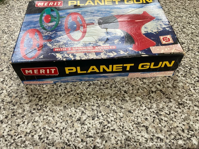 VINTAGE MERIT TOY 1950s 60s DAN DARE PLANET GUN WITH SPINNING MISSILE ...