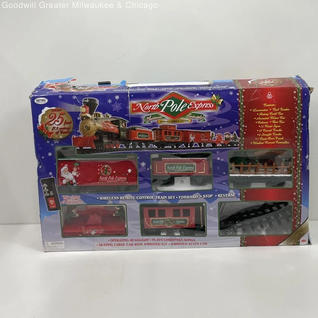 NORTH POLE EXPRESS Train Set IOB w/Wireless Remote Control $11.15 ...