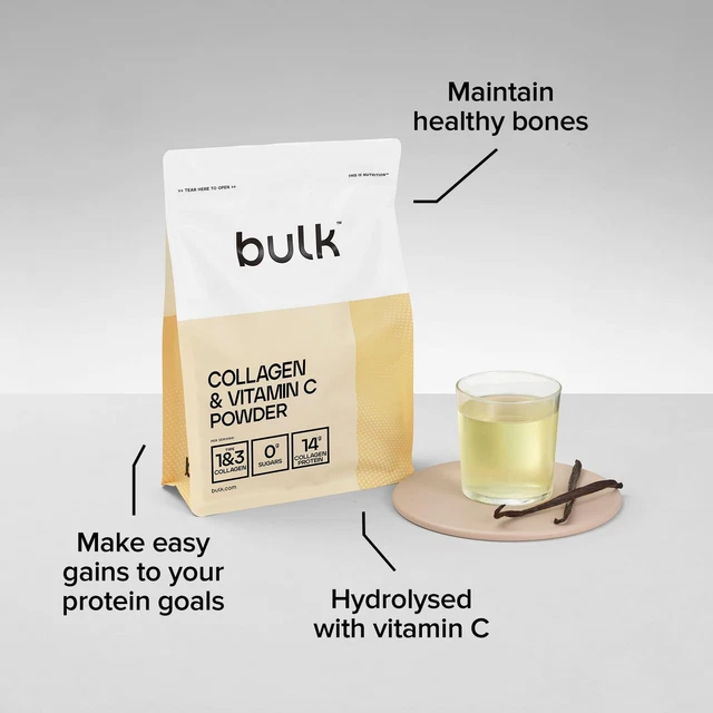 BULK COLLAGEN POWDER with Peptides and Vitamin C | Hydrolysed Bovine ...