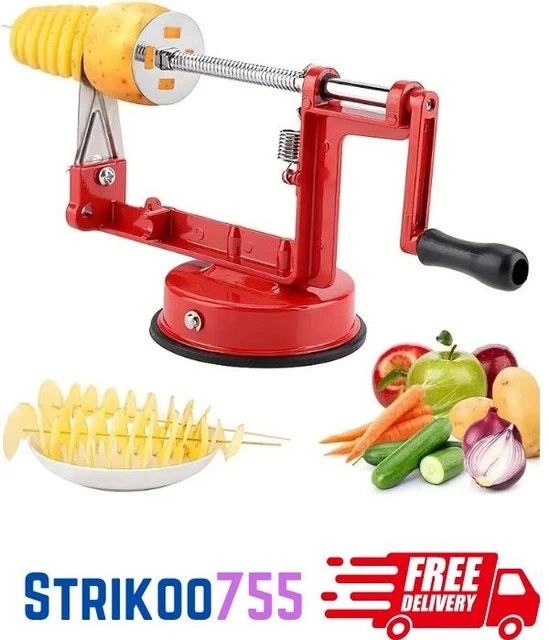 POTATO CUTTER WITH Stainless Steel Spiral Cutter, Potato Twister Hand ...