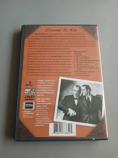 DRESSED TO KILL basil rathbone sherlock holmes dvd £4.35 - PicClick UK