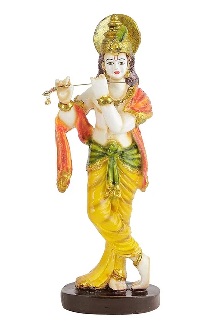 RESIN LORD KRISHNA Hindu Religious God Lord Krishna Rare Figure Statue ...