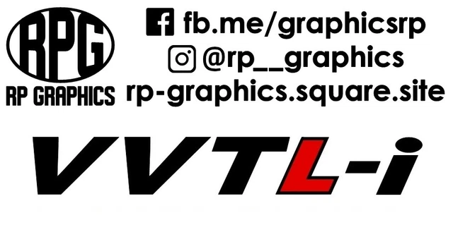 PAIR OF VVTL-I Layered Front Wing Stickers Toyota Corolla Celica TSport ...