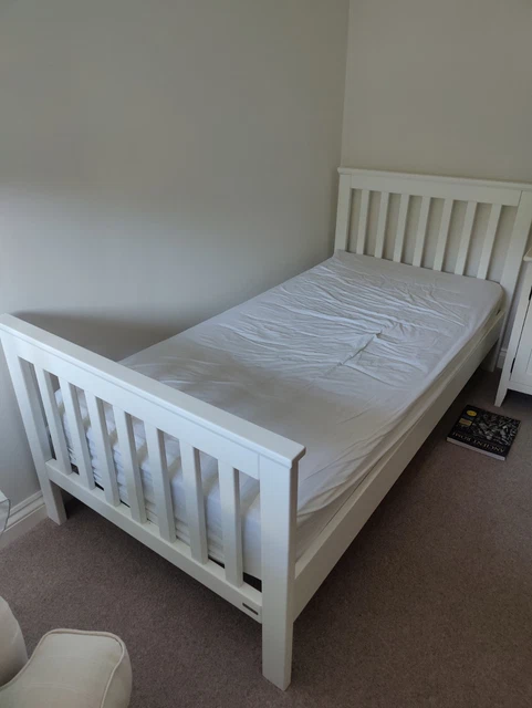 JOHN LEWIS CHARLOTTE single white bed and Wakefield pocket sprung ...