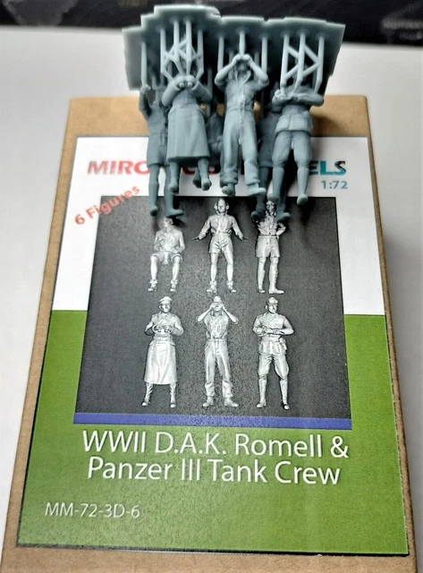 DAK ROMMEL & Panzer Iii Tank Crew .1/72. Minorious Models EUR 11,50 ...