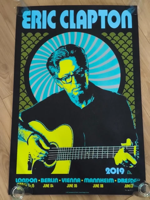 ERIC CLAPTON - Concert Poster - 2019 - Uk --- Rare EUR 110,00 - PicClick FR
