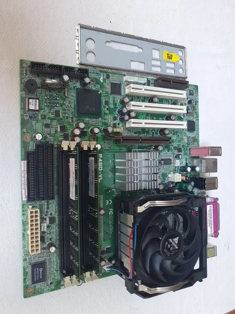 ASUS P4SD-VL REV:1.03 LGA 478B Motherboard, Intel P4 2.8GHz CPU, 512MB ...