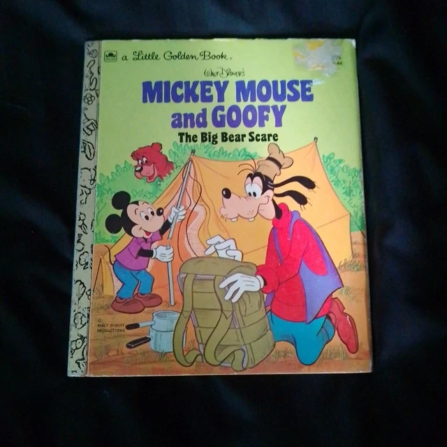 LITTLE GOLDEN BOOK Disney's Mickey Mouse And Goofy The Big Bear Scare ...