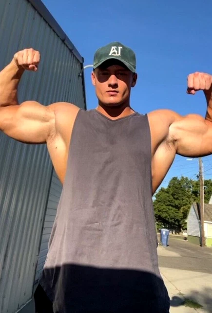 MALE MUSCLE BODY Builder Bicep Flex Superman Pose Arm Pits PHOTO 4X6 ...