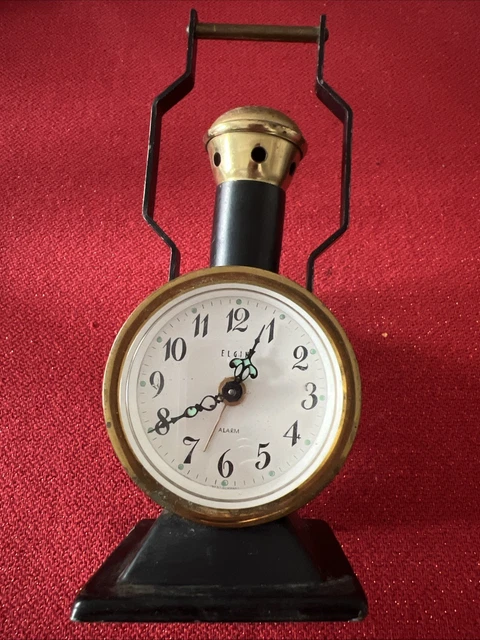 RARE VINTAGE ELGIN Wind Up Alarm Clock West Germany £17.86 - PicClick UK