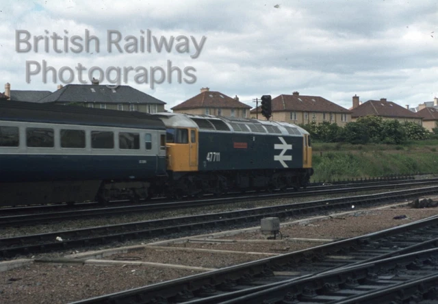 35MM SLIDE BR British Railways Diesel Loco 47711 Class 47 at Cowlairs ...