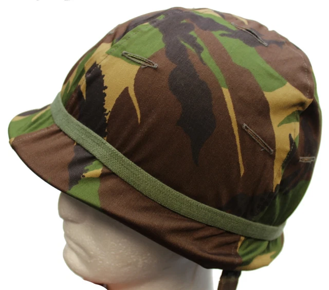 DUTCH ARMY HELMET COVER in DPM WOODLAND CAMO WW2 M1 TYPE £3.50 ...