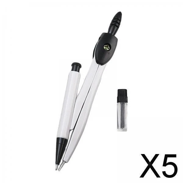 5X PROFESSIONAL COMPASS for Geometry, Metal Compasses Circle Drawing ...