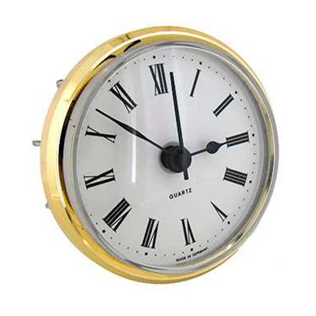 QUARTZ CLOCK MOVEMENT Insert, Roman Numerals 85 mm Dia & 17mm Seating ...