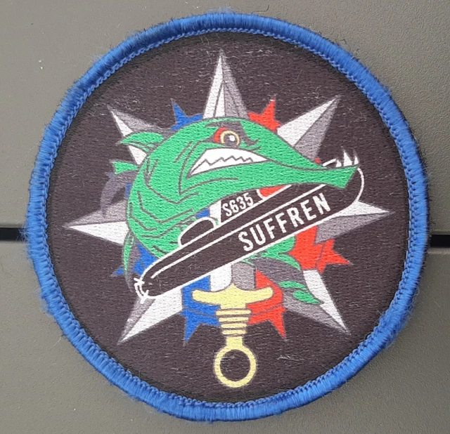 PATCH SOUS MARIN SNA SUFFREN Equipage bleu Marine Nationale ORIGINAL ...