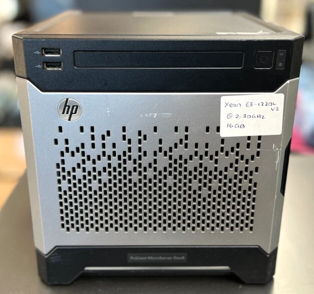 HP PROLIANT MICROSERVER Gen 8 | Xeon E3 1220L V2 @2.30GHz 16GB 1x 3.5" Caddy EUR 206,27 ...