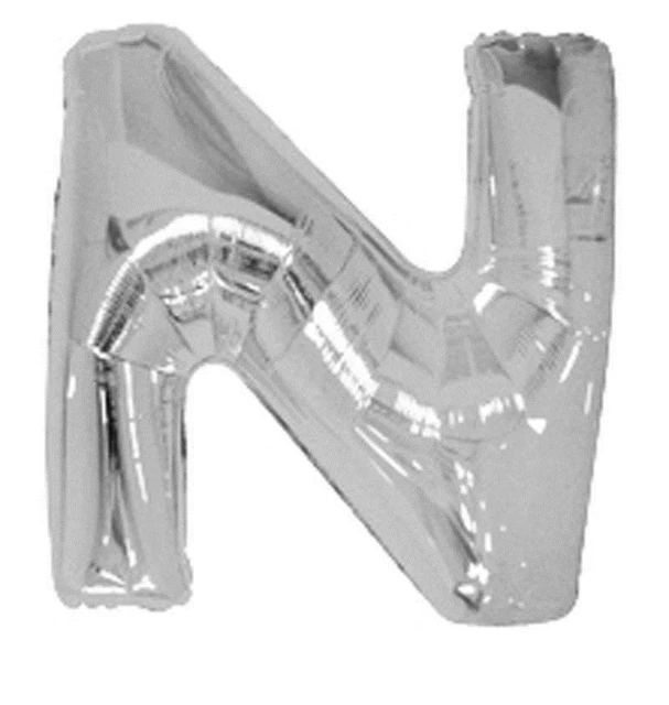 LETTRE BALLON FEUILLE N à Gonfler Anniversaire D'Enfant Argent EUR 2,82 ...