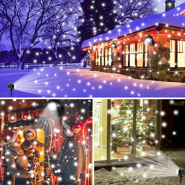 *LED SNOWFALL LIGHTS LED Projector Snow Falling Lights For Garden ...