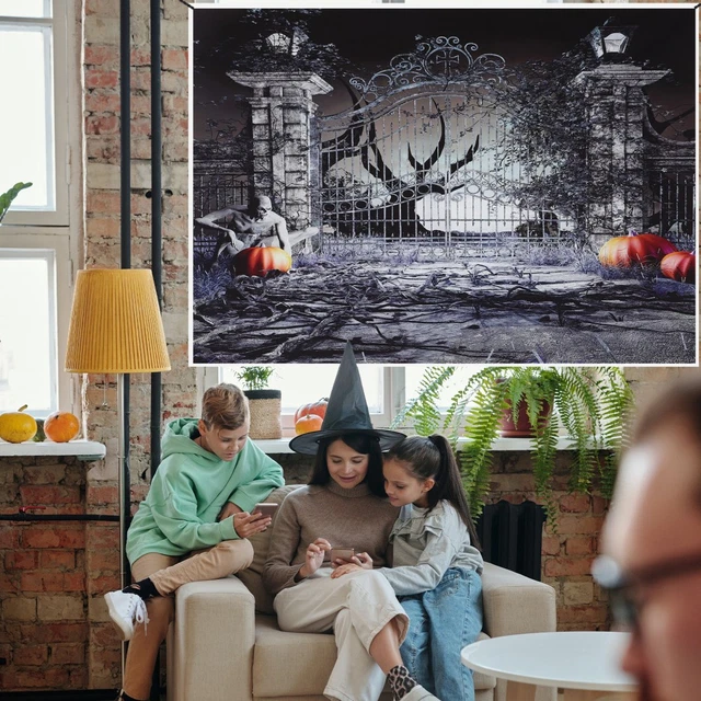 HALLOWEEN PROPS FOR Photoshoot Decor Booth Backdrop Horror Decorations ...