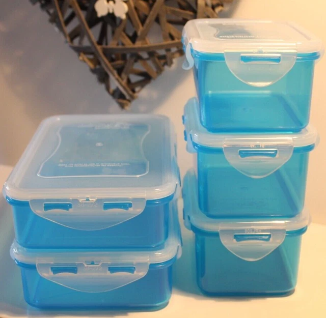 5 LOCK UND Lock LocknLock Vorratsdosen SET GLETSCHERBLAU 470 ml / 800 ...