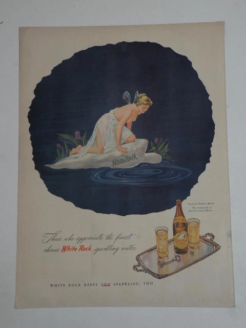 MAGAZINE AD* - 1945 - White Rock Water - World War II - fairy EUR 7,46 ...