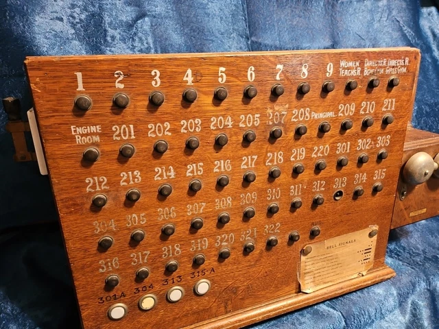 C. 1907 BELL School Oak Switchboard & Ringer Box Western Electric ...