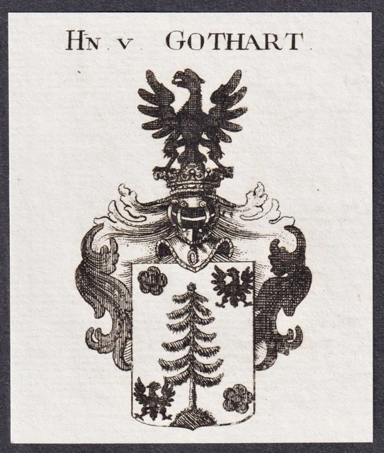 GOTHART ARMOIRIES COAT Of Arms Adel Héraldique Gravure sur Cuivre 1820 EUR 15,18 - PicClick FR