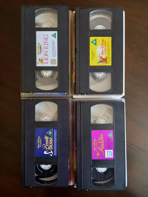 DISNEY VHS BUNDLE The Lion King Pinocchio Beauty And The Beast Aladdin ...
