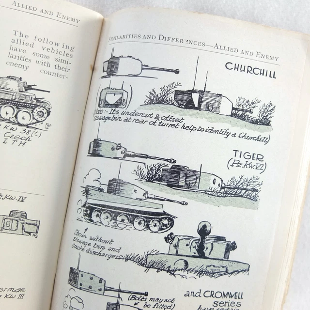 WW2 1943 BRITISH Tank Afv Recognition Manual War Office Churchill ...