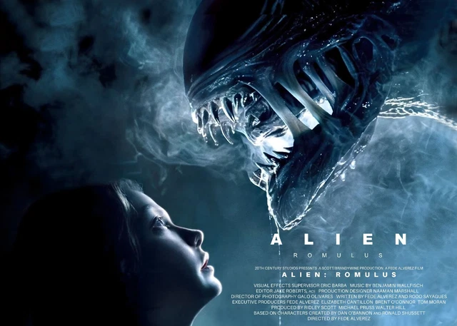 ALIEN ROMULUS 2024 Quad poster print 30x40 Fede Alvarez FREE P&P EUR 36 ...